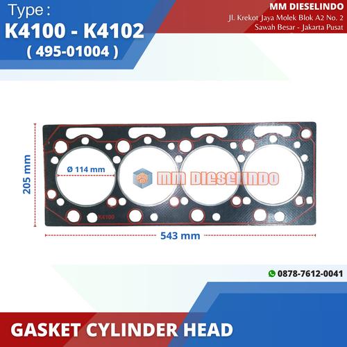 Jual GASKET CYLINDER HEAD Engine K4100 K4102 PAKING DEXEL HEAD KOP 114 ...