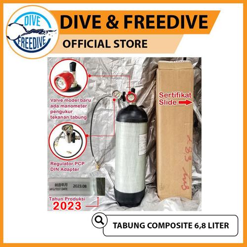 Jual Tabung Scuba Composite 6.8L 6,8 Liter PCP Breathing Apparatus SCBA ...