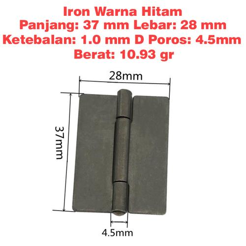 Jual Engsel kupu rapat 37x28x1.0 mm Engsel los bak Engsel panel Engsel ...