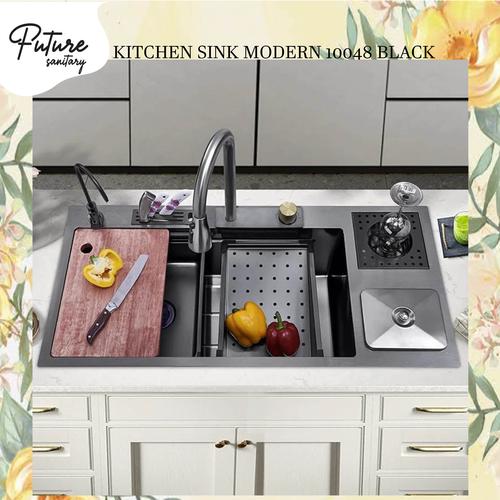 Jual Kitchen Sink Stainless Luxury 1 Meter Black Besar Modern - LONGIN ...