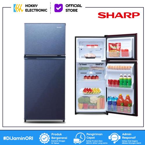 Promo KULKAS SHARP 2 PINTU SJ 195 MD SJ-195MD TEMPERED GLASS PROMO ...