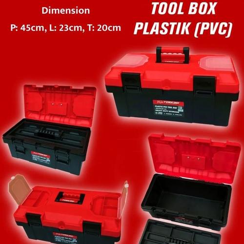 Jual TOREDO JAPAN TOOLBOX PLASTIK (PVC) Tool Box Kit Tebal 18" inch ...