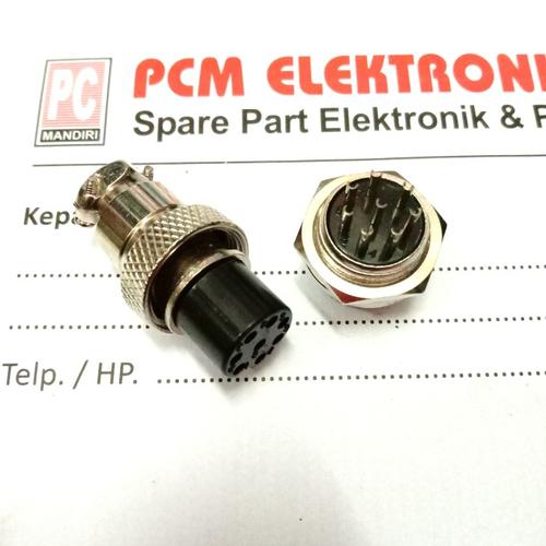 Jual konektor CB GX16 9p 9 Pin 16mm 16 mm Conector sepasang male female ...