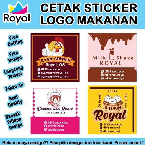 Jual STIKER KOTAK 5x5 cm/CETAK STICKER MAKANAN DAN MINUMAN / LABEL FOOD ...