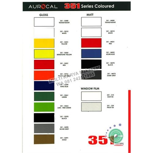 Jual Sticker / Stiker Vinyl AUROCAL Europe 351 Series Matte/Dof/Doff ...