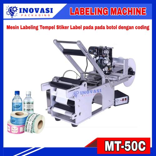 Jual MT-50C Mesin Labeling tempel stiker label pada botol dengan coding Semi-Auto - Kab ...
