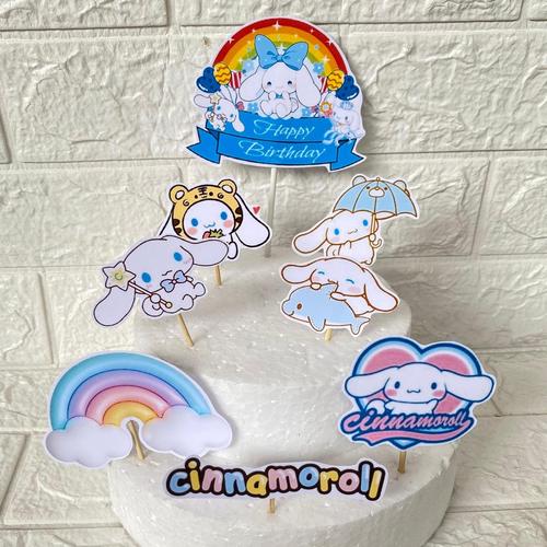 Jual Topper Ulang Tahun Cinnamoroll / Topper Cake Cinnamoroll - Set ...