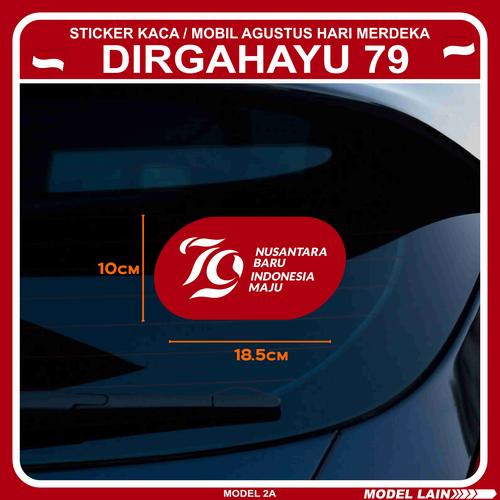 Jual Stiker HUT RI 79 Model 2 / Sticker Mobil Kaca Toko Bendera 17 ...