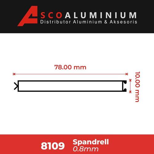 Jual Aluminium Spandrell Double 8cm Profile 8109 Swing Door - BL ...