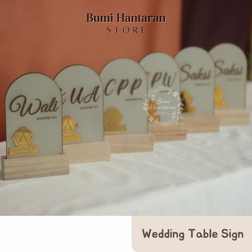 Jual Akrilik Meja Akad CPP CPW Saksi Wali KUA / Rustic Wedding Table ...