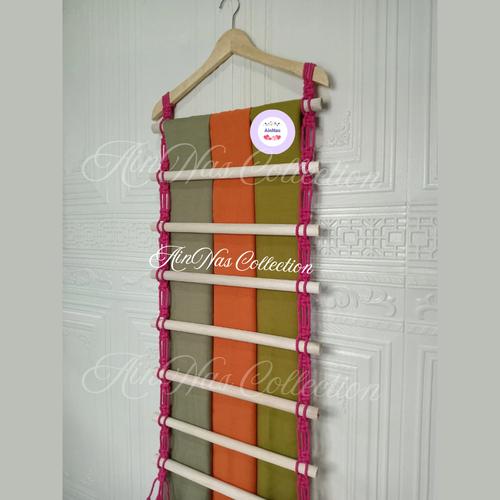 Jual Gantungan Hijab Kayu Model Ladder Hanger Aesthetic 8 Susun Pilih ...