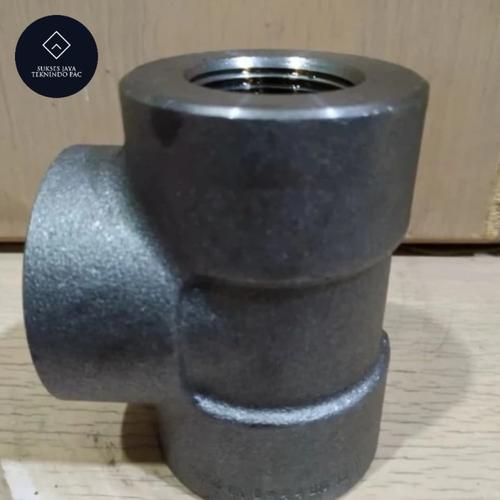 Jual Tee Besi Class 3000 Drat 1/2 Inch NPT / TEE DRAT Besi # 3000 CS ...