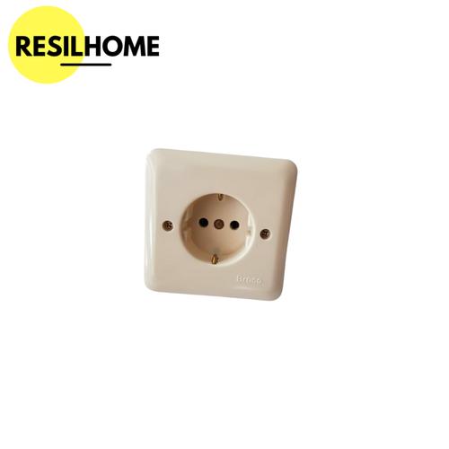 Jual colokan listrik stop kontak tembok dinding satu lubang merk broco ...