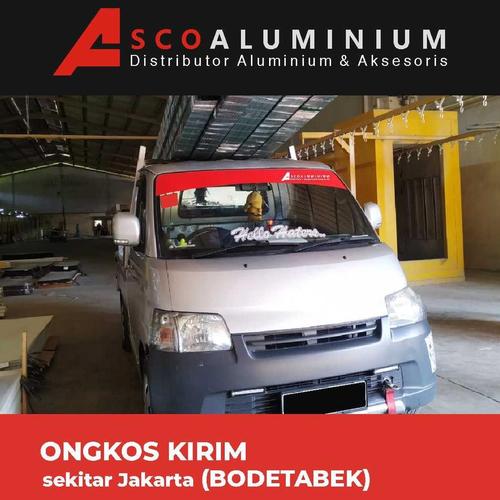 Jual Aluminium Openback Polos Profile 0428 kusen 3 inch - Black ...