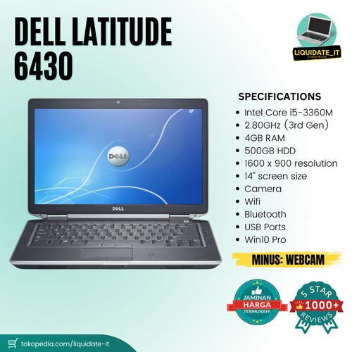 Jual Dell Latitude 6430 Core i5-3360M 2.80GHz 4GB RAM 500GB HDD Win10 ...