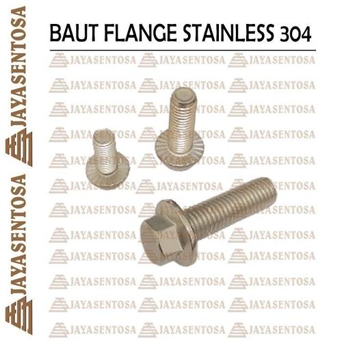 Jual Baut Flange M8 X 50MM Stainless 304 / HEX FLANGE BOLT SUS 304 ...