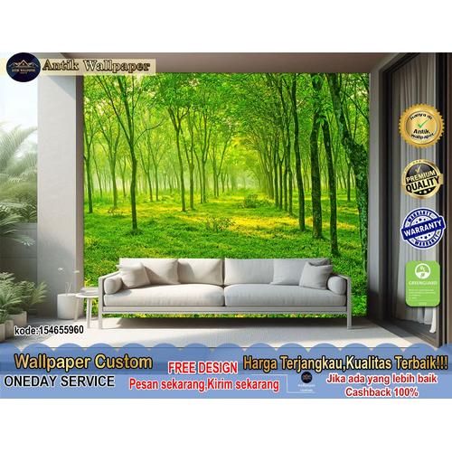 Jual Wallpaper & Wallstiker Custom 3D Tema Pemandangan Alam | Hutan ...