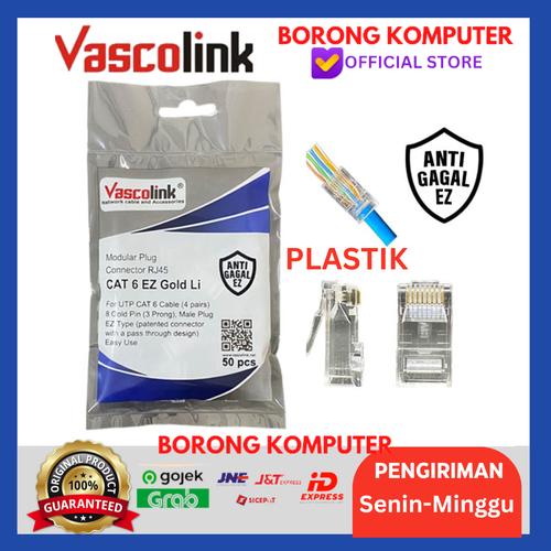 Promo Konektor RJ45 Vascolink UTP Cat6 Gold EZ LITE Anti Gagal Cat6 ...