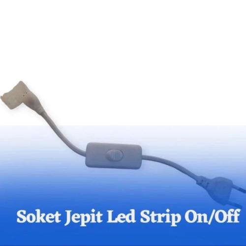 Jual Socket Colokan JEPIT ON OFF lampu selang LED stripe 5050 Connector ...