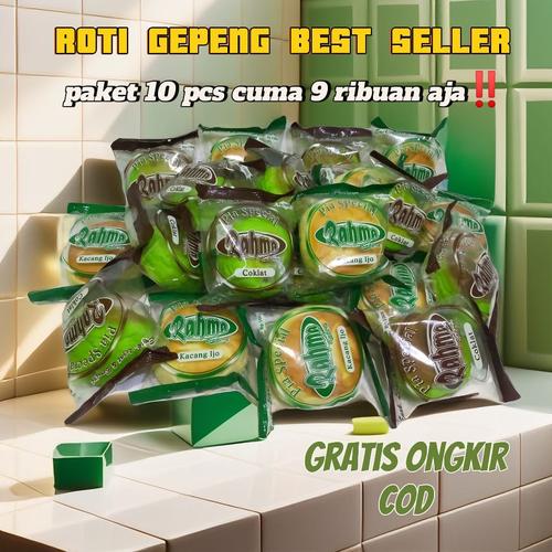 Promo ROTI GEPENG RAHMA RASA COKLAT KACANG IJO 1 PACK ISI 10 PCS / PIA ...