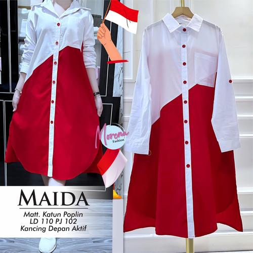 Jual Maida tunik merah putih baju kemerdekaan agustusan bestseller new ...