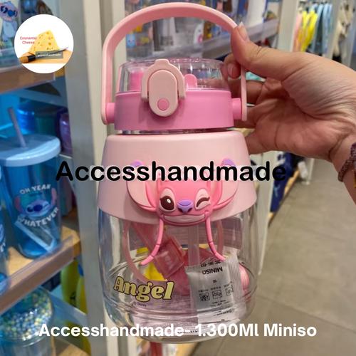 Promo Miniso Tumbler botol minum anak 1300ml Lilo Stitch Angel drinking ...