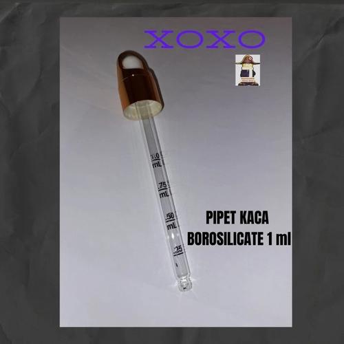 Jual Pipet Tetes Ukur Kaca Ring Gold 1 mL / Drop Pipette / Maat Skala ...