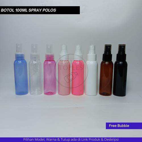 Promo Botol 100ml Warna Tutup Spray Polos Neck 24 - 100ml BR putih , S ...