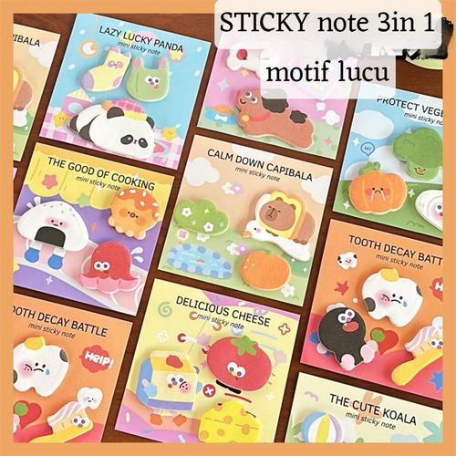 Jual 3 IN1 STICKY NOTE MEMOPAD LUCU BENTUK UNIK - cheese - Jakarta ...