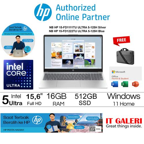 Promo Laptop HP 15-FD1111TU / FD1222 ULTRA 5-125H/16GB/512GB/15.6 FHD ...