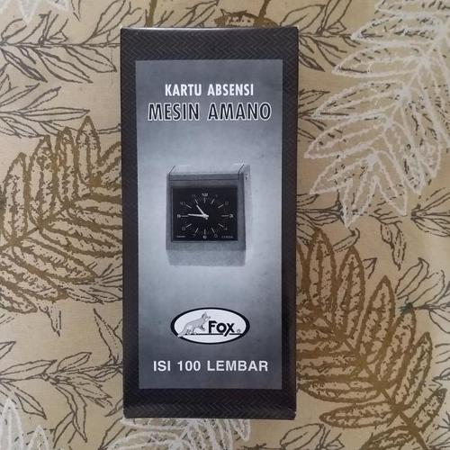 Jual Kartu Absensi Mesin Amano Fox / Absen Card 100 lembar TERLENGKAP ...