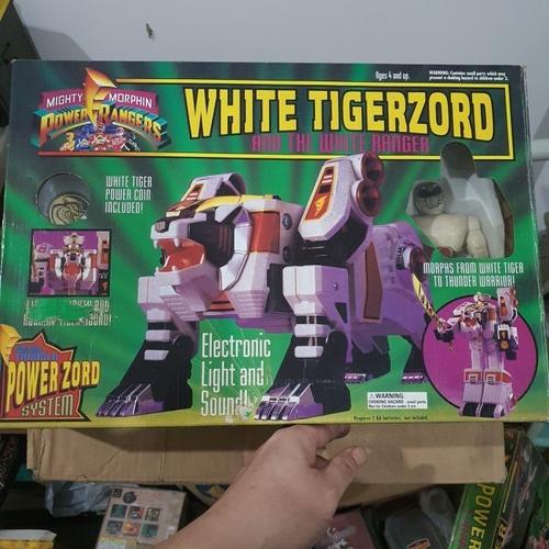 Jual white tigerzord power ranger lengkap figure tommy taiwan box masi ...