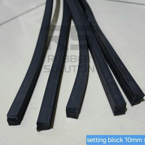 Jual KARET SETTING BLOCK 10 MM GANJELAN KACA 1METER 10 X 10 MM SETING ...