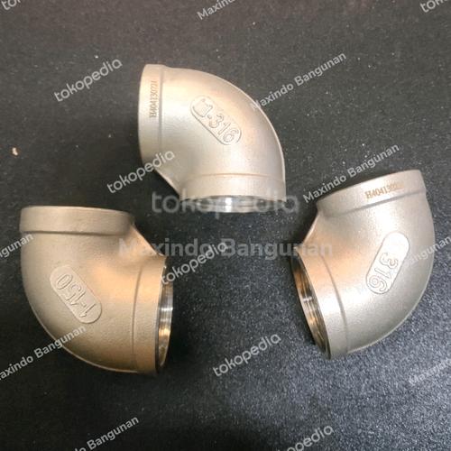 Jual Elbow Stainless Steel 316 Drat 2" Inch / Elbow Drat Dalam SS316 ...
