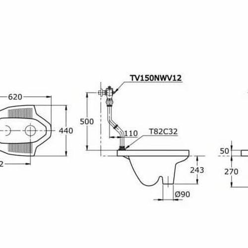 Jual CLOSET JONGKOK TOTO CE9 COMPLET SET PUSH VALVE TERLENGKAP ...