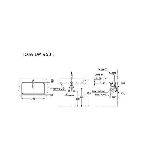Jual Wastafel TOTO LW953J / LW953 TERLENGKAP - BODY ONLY - Kota ...