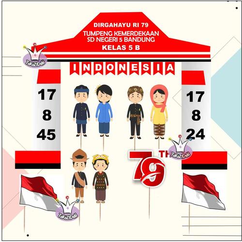 Jual CAKE TOPPER HUT RI / TOPPER TUMPENG DIRGAHAYU RI / CUSTOM GAPURA ...