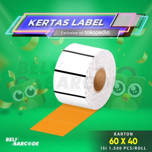 Jual Kertas Label Harga Karton 60x40 mm 1 Line Blackmark Price Tag ...