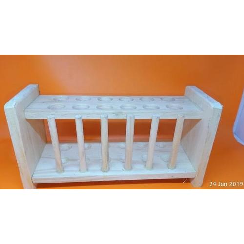 Jual RAK TABUNG REAKSI KAYU ISI 12 LUBANG / TEMPAT TABUNG KAYU TERBAIK ...