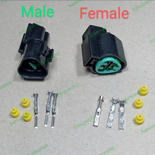 Jual Soket 3 pin - speed sensor KIA Timor - Female, 1 pc - Kab ...