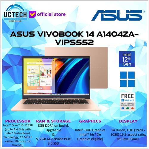 Promo ASUS VIVOBOOK 14 A1404ZA VIPS552 - Core i5 1235U 8GB 512GB W11 ...