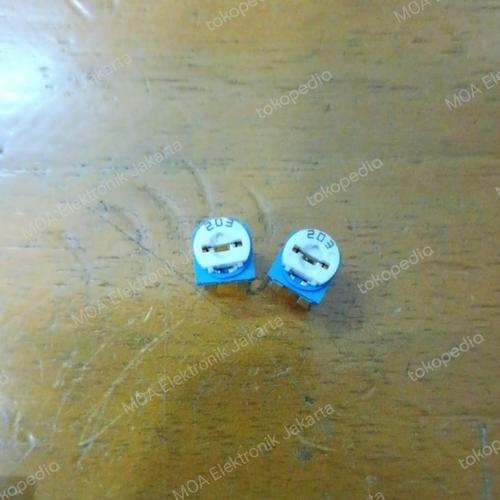 Jual 1883 trimpot variable resistor vr biru biasa 103 10k putih 3 pin ...