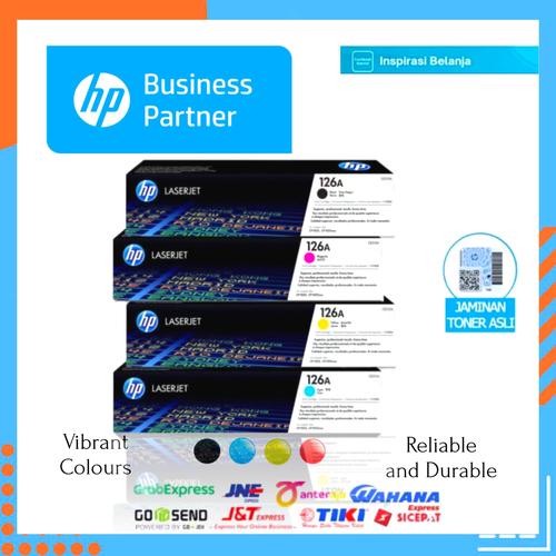 Jual Paket Toner Hp 126A Full Set(4 Warna) Black Color Original ...