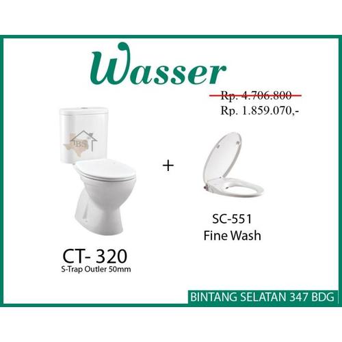 Jual MONOBLOK WASSER/ CLOSET DUDUK WASSER CT 320 WITH FINE WASH SC 551 ...