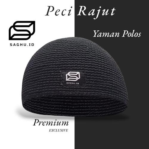 Jual Peci Rajut Yaman Polos Hitam premium Saghu.id - Jakarta Barat - saghu.id_NEW | Tokopedia