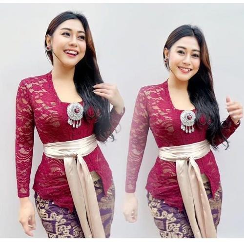 Jual Kutubaru Brukat Halus Kebaya Sofia Bed Kebaya Bali Wisuda Kampus ...