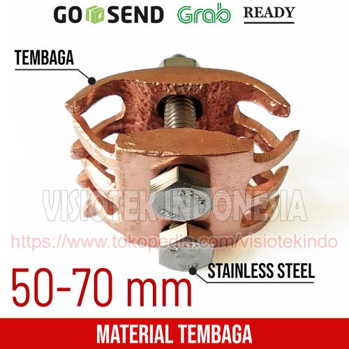 Jual Klem Kuku Macan Tembaga Asli / Klem Kabel BC Grounding Clamp 50mm ...