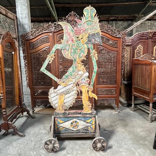 Jual Wayang Roda Ukir Wayang Jawa Bathara Indra Kayu Jati Lawas Antik ...