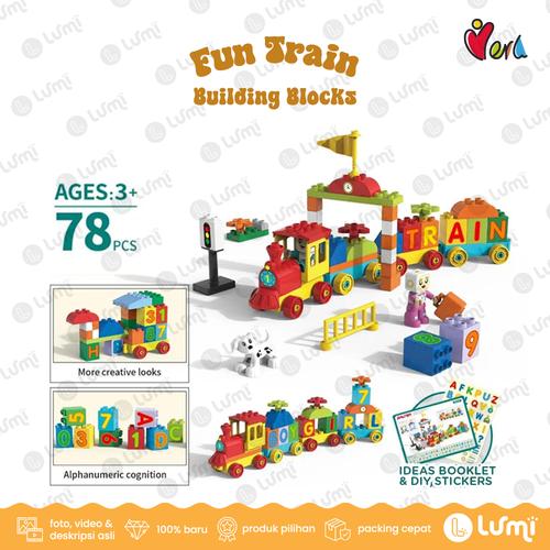 Promo LUMI DAWTER Building Block Ukuran Besar Fun Train My First Number ...