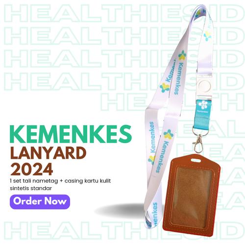 Jual Lanyard Kemenkes 2024 / Gantungan kartu pegawai ID Card Kemenkes ...